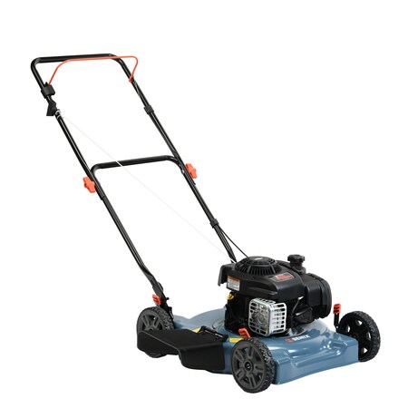 Senix 21 in Push Lawn Mower, 125 cc 4-Cycle Gas Powered, Mulch & Side Discharge, Dual Lever ...
